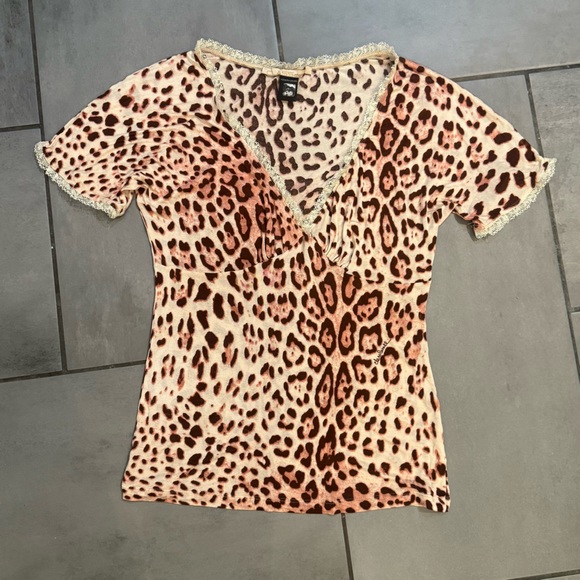 Roberto Cavalli | Tops | Y2k Roberto Cavalli Class Leopard Print ...